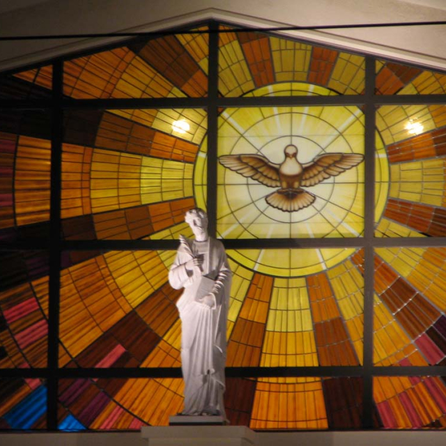 St. Justin Martyr Catholic Church - Church Stained Glass Windows